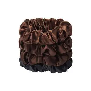 SKIMS Slip X Pure Silk Large Scrunchies 4 Pack - Deep