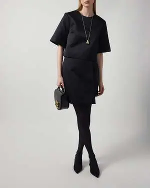 BY MALENE BIRGER Hania Cropped Blouse - Black