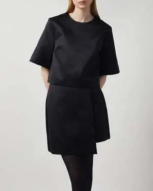 BY MALENE BIRGER Raye Wrap Mini Skirt - Black
