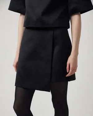 BY MALENE BIRGER Raye Wrap Mini Skirt - Black