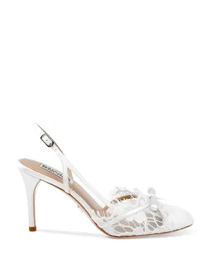 Badgley Mischka Slingback Pumps With Bow Detailing