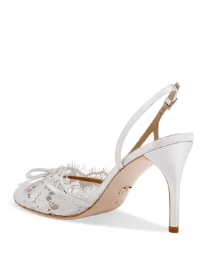 Badgley Mischka Slingback Pumps With Bow Detailing