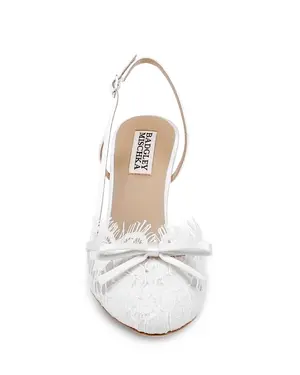 Badgley Mischka Slingback Pumps With Bow Detailing