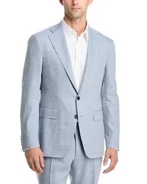 Canali Capri Linen & Wool Melange Solid Slim Fit Suit