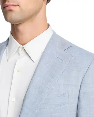Canali Capri Linen & Wool Melange Solid Slim Fit Suit