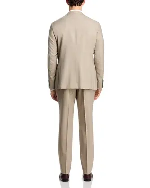 Canali Capri Melange Solid Slim Fit Suit - Beige