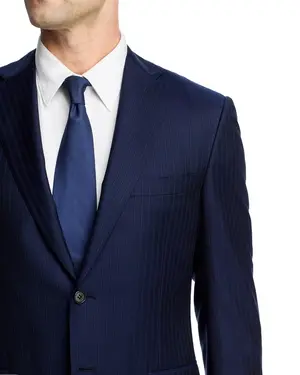 Canali Siena Tonal Stripe Regular Fit Suit - Blue