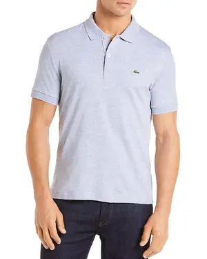 Lacoste Pima Cotton Regular Fit Polo Shirt - Silver Chine