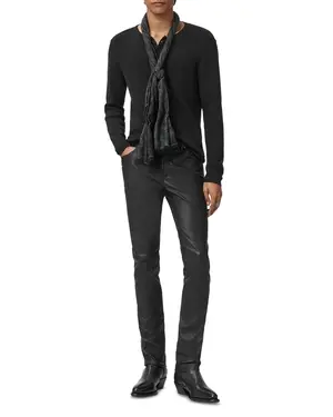 John Varvatos Javis Ribbed Long Sleeve Henley