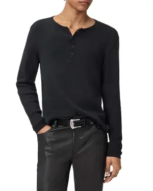 John Varvatos Javis Ribbed Long Sleeve Henley