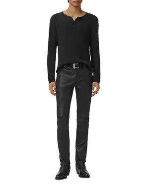 John Varvatos Javis Ribbed Long Sleeve Henley