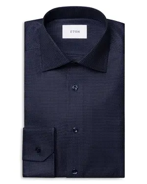 Eton Contemporary Fit Check Shirt - Navy