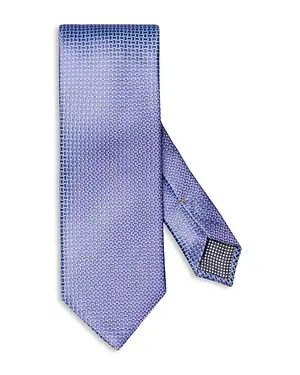Eton Micro Geometric Silk Tie - Medium Purple
