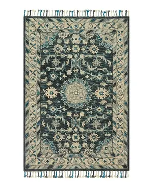 LOLOI Zharah Zr-02 Area Rug 7'9x9'9 - Teal/grey