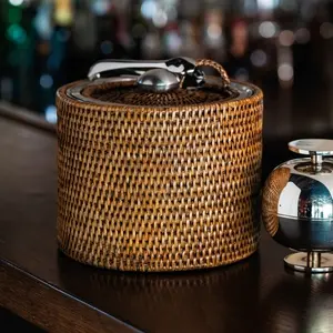 SAMBONET Radici Home Collection Rattan Ice Bucket