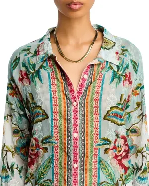 Johnny Was Audrey Embroidered Blouse
