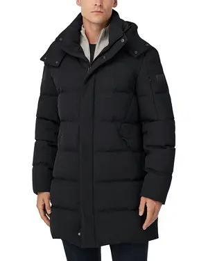 Boggi Milano Down Filled Parka - Navy Blue