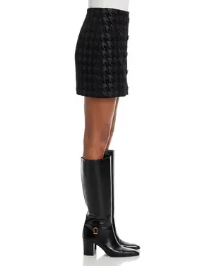 L'Agence Mireya Houndstooth Mini Skirt