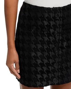 L'Agence Mireya Houndstooth Mini Skirt