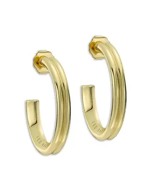 Ted Baker London Hidden Heart Large Hoop Earrings - Gold Tone