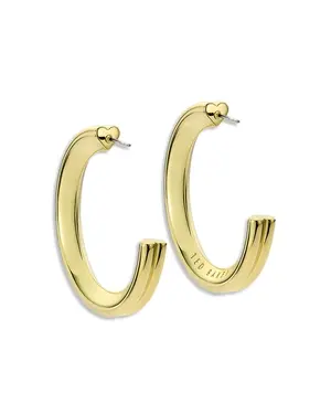Ted Baker London Hidden Heart Large Hoop Earrings