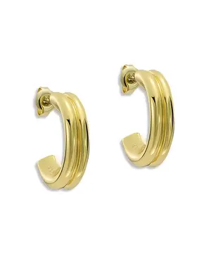 Ted Baker London Hidden Heart Small Hoop Earrings - Gold Tone