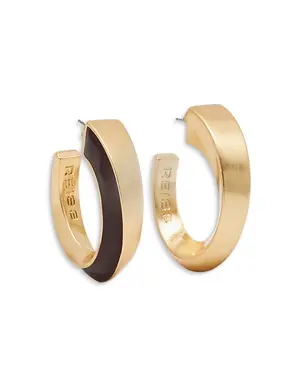 REISS Thalia Twist Hoop Earrings - Gold