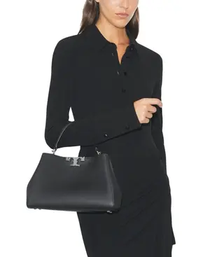 Tory Burch Eleanor Soft Medium Satchel - Black
