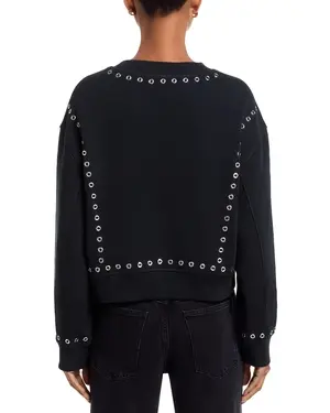 Rag & Bone Vintage Terry Grommet Embellished Pullover