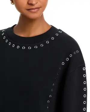 Rag & Bone Vintage Terry Grommet Embellished Pullover