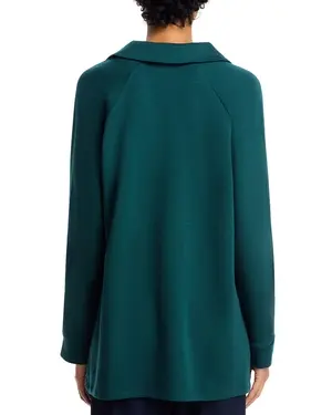 Eileen Fisher Cozy Brushed Terry Henley Long Top