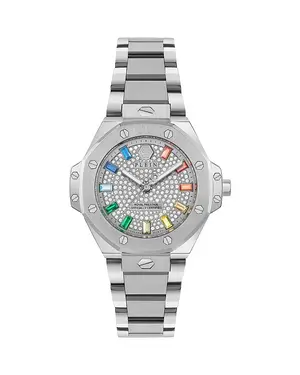 Philipp Plein Royal Prestige Crystal Watch 33mm - Silver/silver