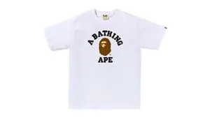 A BATHING APE College Tee Shirt - White