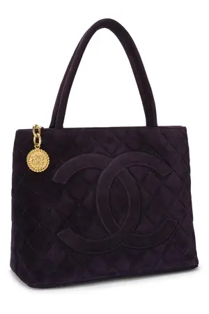 Chanel Suede Caviar Medallion Tote