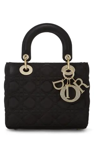 DIOR Christian Dior Small Lady Dior Satin Handbag