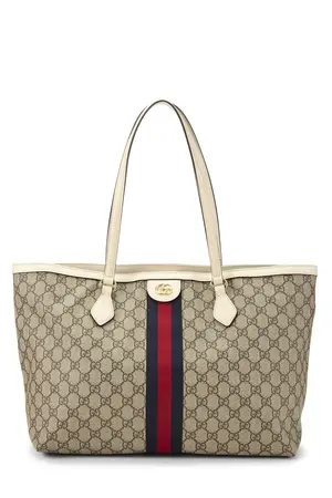 Gucci Gg Supreme Canvas Ophidia Tote - Beige