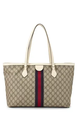 Gucci Gg Supreme Canvas Ophidia Tote - Beige