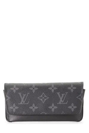 LOUIS VUITTON Monogram Eclipse Canvas Woody Sunglasses Case - Black