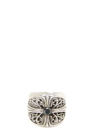 Chrome Hearts Sterling Classic Diamond Oval Cross Ring