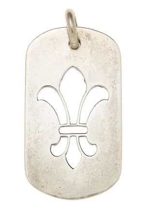 Chrome Hearts Sterling Fleur Dog Tag - Silver