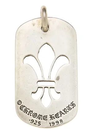 Chrome Hearts Sterling Fleur Dog Tag