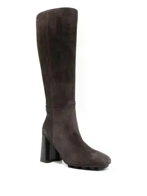 Hogan 90mm Suede Knee-high Boots