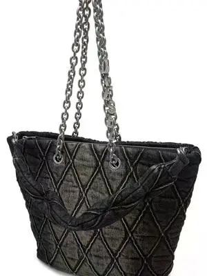 DIESEL® Quilted Chain Tote Bag - Black