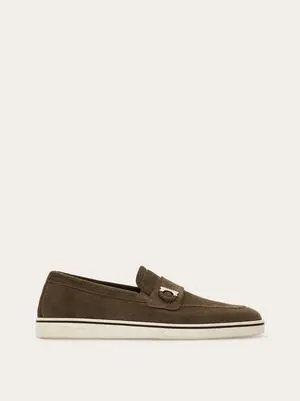 FERRAGAMO Boat Shoe Loafer - Grey