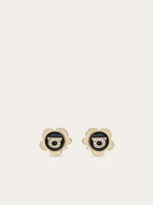 FERRAGAMO Gancini Charm Stud Earrings - Gold