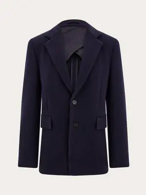 FERRAGAMO Single Breasted Jersey Blazer - Blue