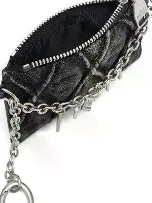 DIESEL® Chain-detail Card Holder - Grey