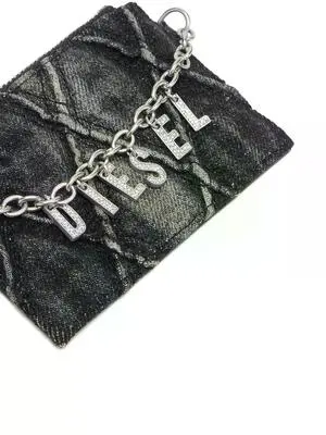 DIESEL® Chain-detail Card Holder - Grey