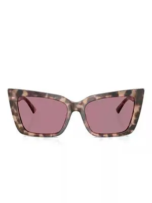 JIMMY CHOO Tortoiseshell Cat-eye Sunglasses - Brown