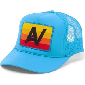 Aviator Nation Aviator Nation Rainbow Logo Trucker Hat Light Blue